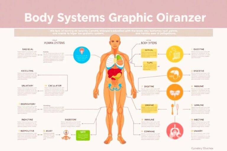 Body Systems Graphic Organizer | Visual Guide to Human Anatomy