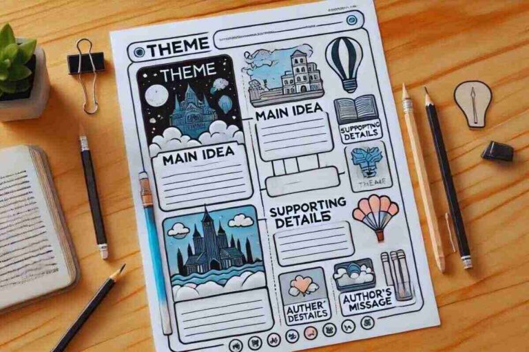 Theme Graphic Organizer: Simple Steps to Identify & Understand Story Themes