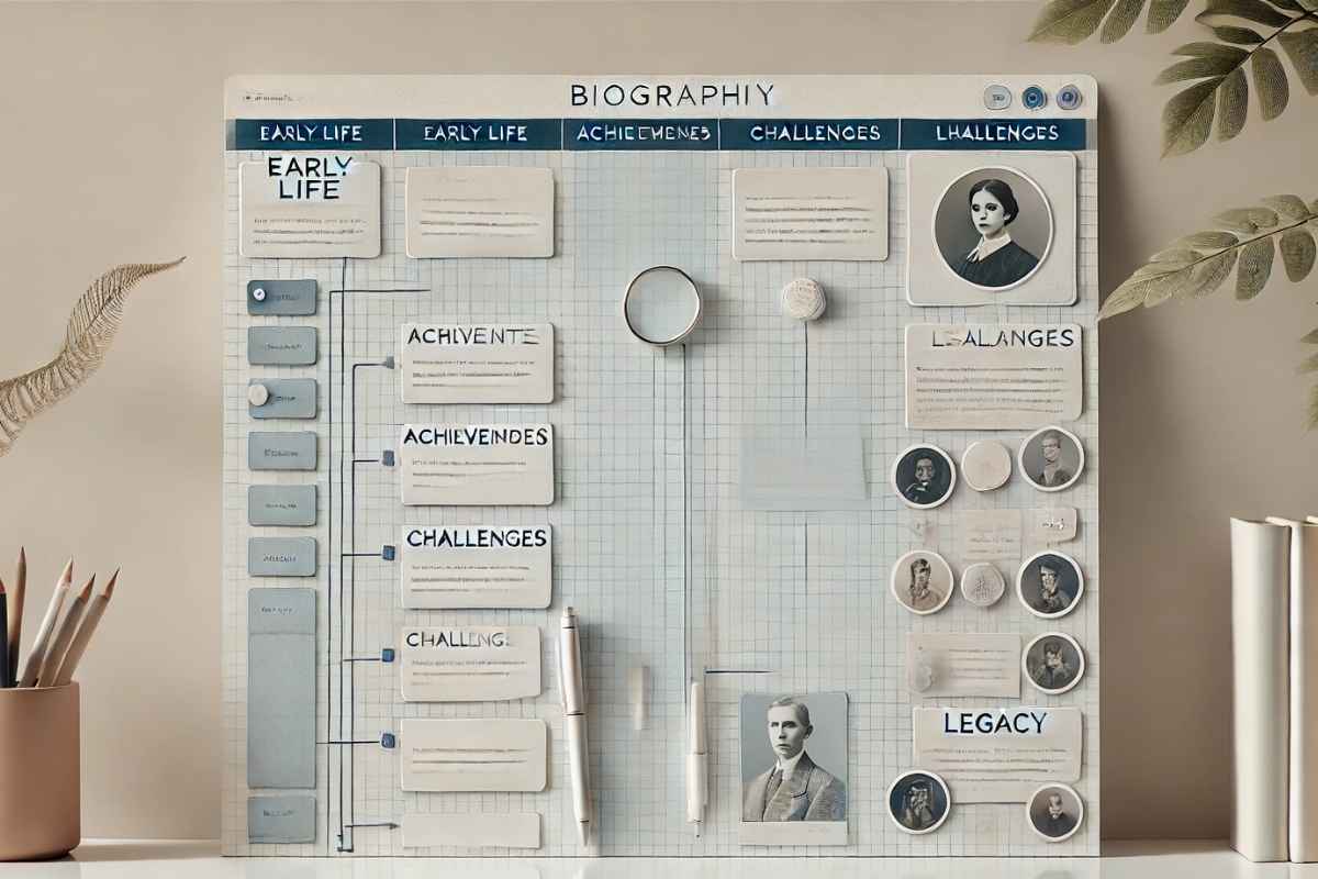 Biography Graphic Organizer for Life Stories