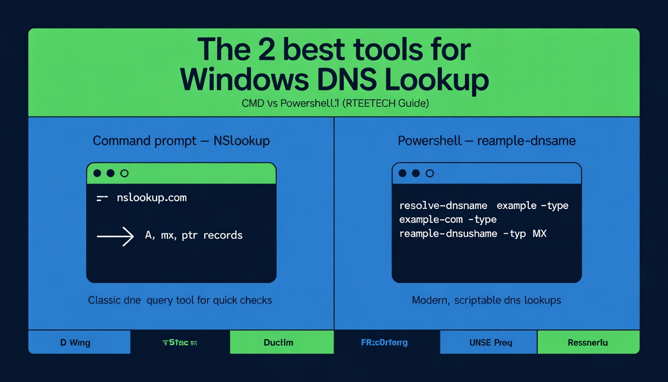 Windows DNS Lookup: Complete CMD & PowerShell Guide | Rteetech